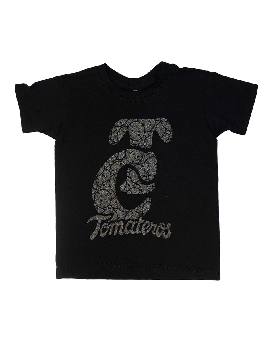 Playera Negra TC TOM Silver 24 Niño – BeisShop Tomateros